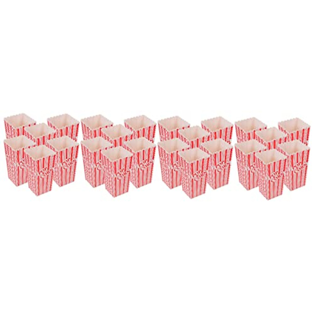 Popcorn Cups Disposable 24 Pcs Popcorn Popcorn Bucket Stripe Paper