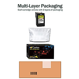 Cartlee 1 Black Remanufactured PG-245xl High Yield Ink Cartridges Replacement for iP2820 MG2420 MG2920 MG2922 MG2520 MG2924 MX492 - Shows Ink Level