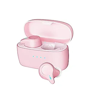 KOSETON Wireless Earbuds Bluetooth Headphones, Bluetooth 5.1 Technology, Mini Sports Headset, Built-in Microphone for HD Calls and Listening to Music, Pink.