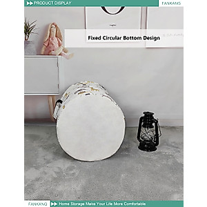 FANKANG Storage Basket, Nursery Hamper Canvas Laundry Basket Foldable with Waterproof PE Coating Large Storage Baskets for Kids Boys and Girls, Office, Bedroom, Clothes,Toys(Lovely Animals)