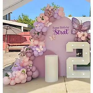 Pink and Purple Balloon Garland Arch Kit 148pcs Pastel Pink Purple Balloons for Bridal Baby Shower Wedding Birthday A Little Butterfly is on the Way Theme Party Decoration