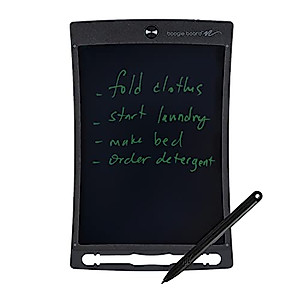 Boogie Board Jot Reusable Writing Tablet- Includes 8.5 in LCD Writing Tablet, Instant Erase, Stylus Pen, Built in Magnets and Kickstand, Gray