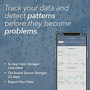 SensorPush HT1 Wireless Thermometer/Hygrometer for iPhone/Android. USA Developed and Supported Humidity/Temperature/Dewpoint/VPD Monitor/Logger. Indoor/Outdoor Smart Sensor with Alerts