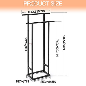 PSUTBPAT Free Standing Towel Rack,2 Tier Blanket Rack Freestanding Floor Towel Rack, Pool Towel Blanket Stand, Metal Towel Racks for Bathroom freestanding