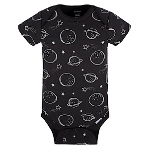 Gerber Baby Boys 5-Pack Short Sleeve Variety Onesies Bodysuits Space 3-6 Months