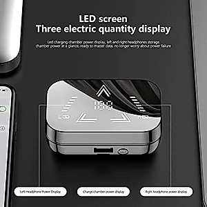 ZZKHGo Wireless Earbuds - Digital Power Display Bluetooth Headset Mini Private Mode True Wireless 5.2 Binaural in-Ear Sports Waterproof Noise Cancellation for Gifts