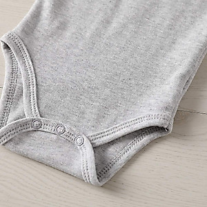 Azzwnee Fish With Grandpa Baby Boy Clothes Unisex Funny Baby Girl Baby bodysuit 0-3 months (gray,3-6M)