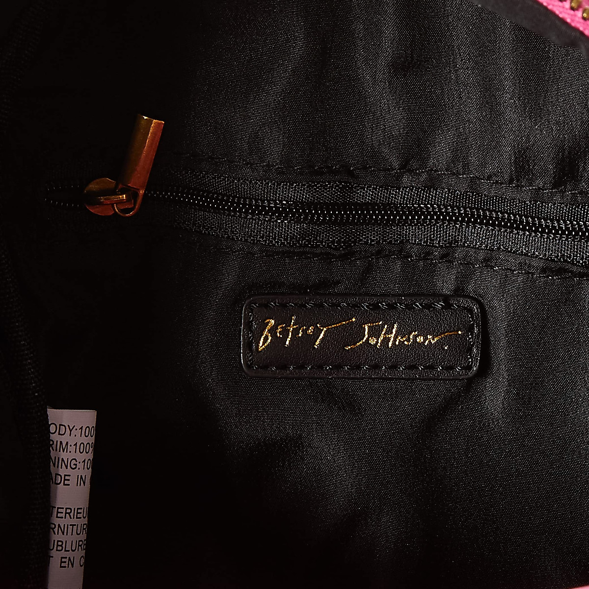 Betsey Johnson Women's Bow-Peep Nylon Mini Backpack, Pink, One Size