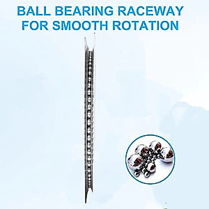 ZHENGO Lazy Susan Hardware 6 Inch, Turntable Hardware,Square Bearing Plate for Serving Trays, Granite, Tabletop Disc, Wood Planks, Kitchen Storage Racks and More, 500lbs Capacity, 4Pack Steel LAHA-23