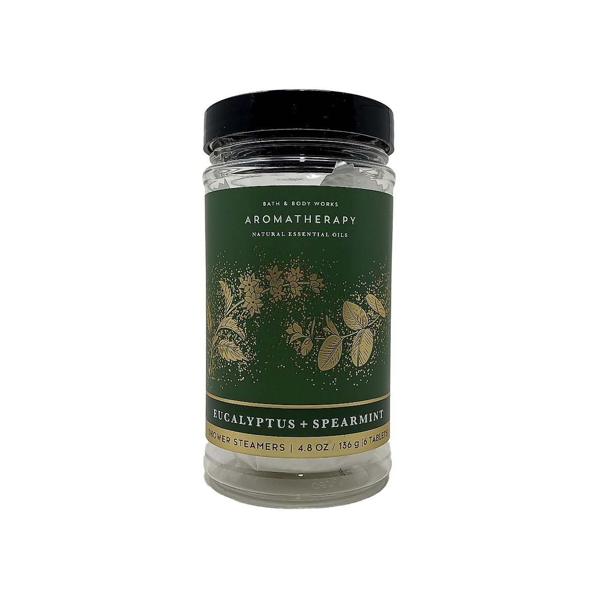 Bath & Body Works Shower Steamers 4.8 OZ / 136 G Bottle ( 6 Tablets ) - Pick Your Scent (Eucalyptus + Spearmint)