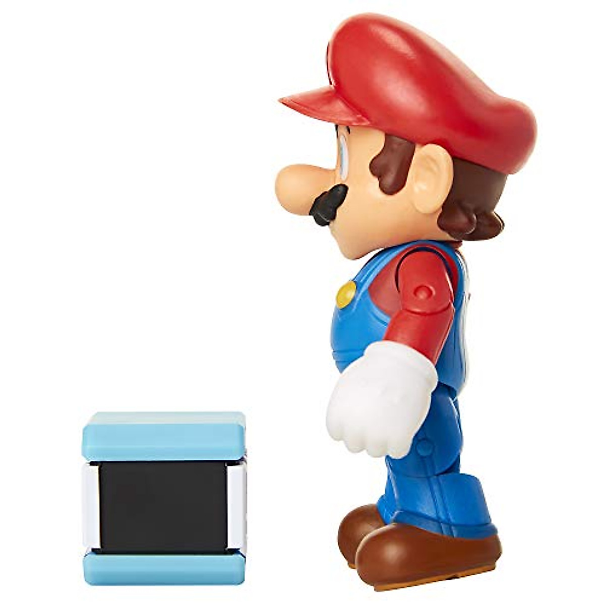 Super Mario Collectible Mario 4" Poseable Articulated Action Figure with POW Accessory