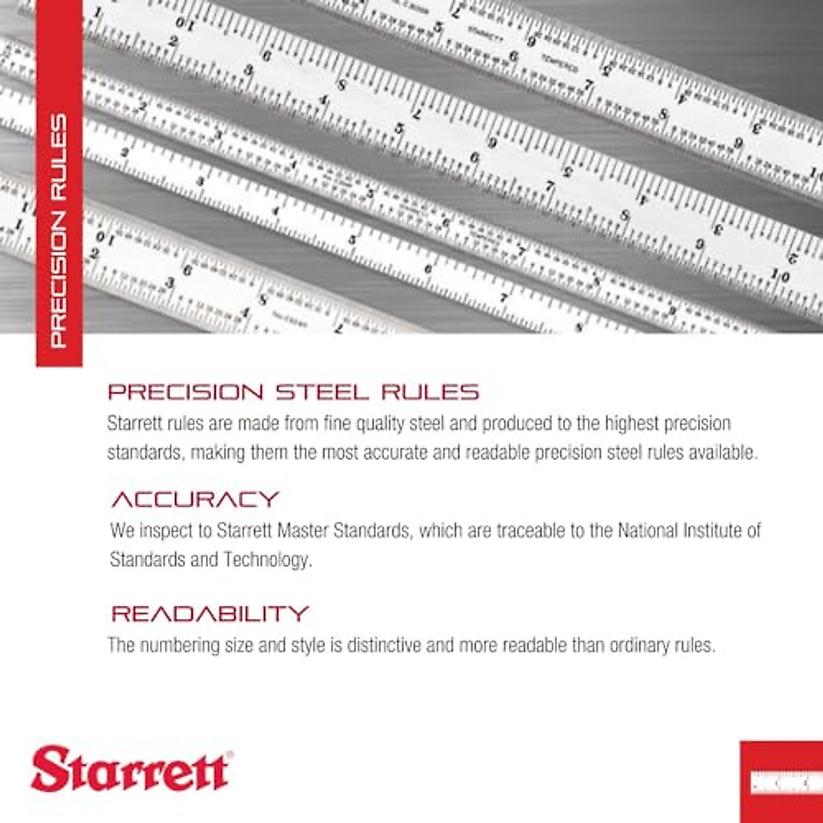 Starrett Full Flexible Steel Rule with Satin Chrome Finish, Quick Reading, Millimeter and Inch Graduations - 5-3/4 Inch Length, 31 Graduation Type, 0.4mm Thickness - C331-150