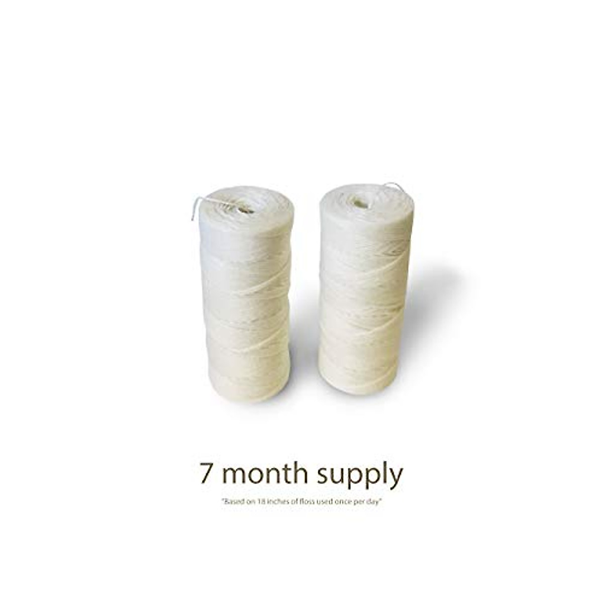 Ohm Earth’s Ohm Floss Refill – Natural Biodegradable Silk Dental Floss for Refillable Bamboo/Steel Holder, Natural Candelilla Wax, 100% Compostable, Eco Oral Care, 110 yds/100m (2-Pack) Natural Mint