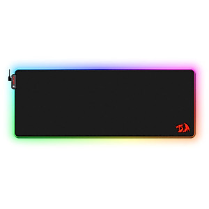 Redragon RGB LED Large Gaming Mouse Pad Soft Mat with Nonslip Base, XL Size with Stitched Edges for PC Gamer (31.5 x 11.8 x 0.16 inches)