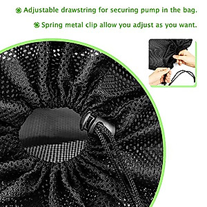 Hecaty 24" x 26" Upgrade Large Pump Barrier Bag, Pond Pump Filter Bag, Black Media Bag Pump Mesh Bag (24" x 26", Black)