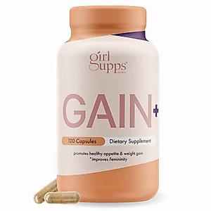 NUTRITHICK Weight Gainer Capsules - with Maca Root, Fenugreek and Creatine for Women - Vegan Appetite Stimulant + Muscle Mass + Hormonal Balance, Vitamin B1, B5, B6 (120 Capsules)