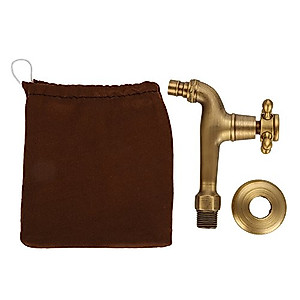 Vintage Solid Brass Single Handle Faucet Washing Hine Faucet Wall Mounted Water Tap Laundry Utility Room Sink Faucets(1#)