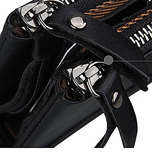 Baellerry Women RFID Blocking Wallet Small Vintage Cowhide Leather Wallet For Women (Blue) (Black)