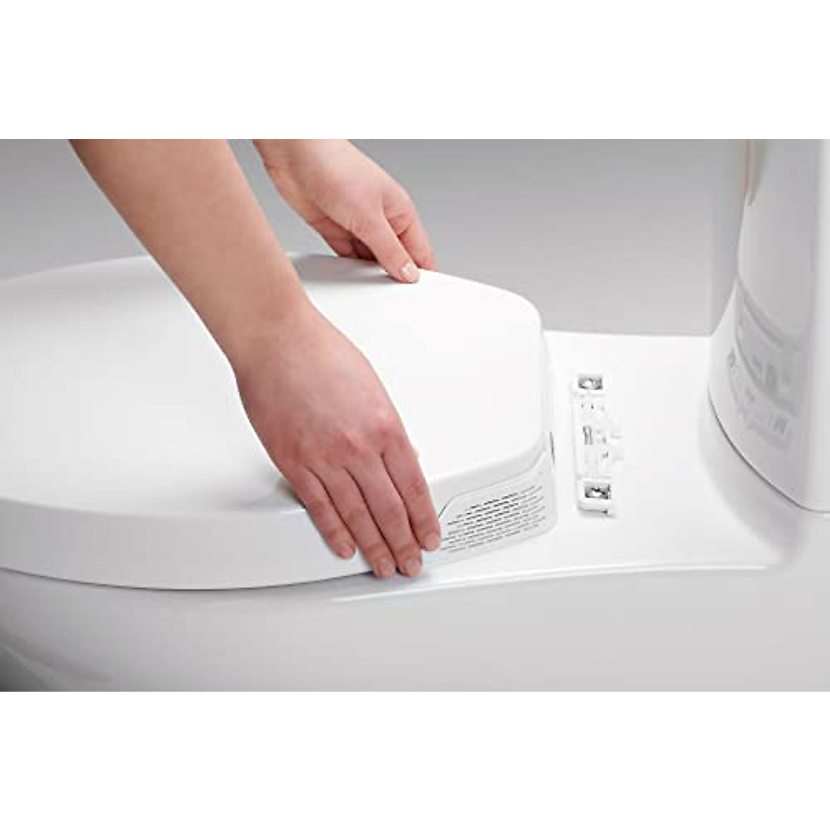 KOHLER 5588-0 Purefresh Elongated Nightlight, Grip-Tight Bumpers, Quiet-Close Release Hinges, Quick-Attach Hardware, No Slam Toilet Seat, White