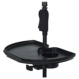 Gator FrameworksCases Clamp-On Microphone Stand Accessory Drink Holder and Guitar Pick Tab 14" x 9", Extra Large Tray (GFW-MICACCTRAYXL)