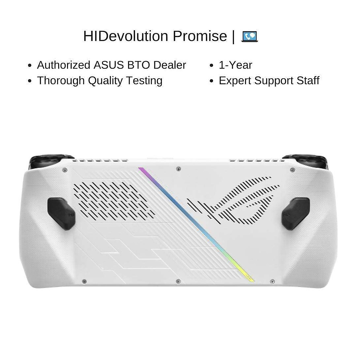 HIDevolution ASUS ROG Ally RC71L 7" FHD 120Hz, 3.3 GHz Ryzen Z1 Extreme, AMD Radeon, 16 GB LPDDR5 RAM, 1 TB PCIe SSD, Windows 11 Home