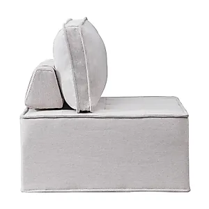 BALUS Modular 7 Seater Sofa Couch, Modern Sectional Sofa Couch, Armless Floor Sofa Couch, Soft Fabric Sofa Bed for Bedroom, Living Room and Sturdy Room, Free Combination, 7 PCS Beige