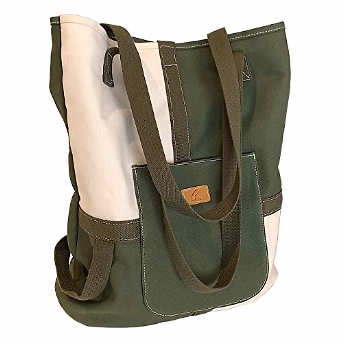 Canvas Tote Bag for Women Large Size Shoulder Handbags with Inner zipper Pockets Multicolor Casual(Green)