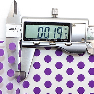 David Angie Glitter Transparent Printed Assorted Faux Leather Sheet 6 Pcs 8" x 13" (20 cm x 34 cm) Purple Theme Synthetic Leather Fabric for DIY Projects Sewing Craft (Assorted Leather)