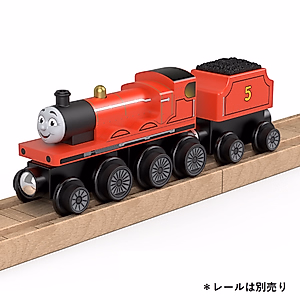 Thomas & Friends Wooden Railway Toy Train James Push-Along Wood Engine & Coal Car for Toddlers & Preschool Kids Ages 2+ Years (Amazon Exclusive)