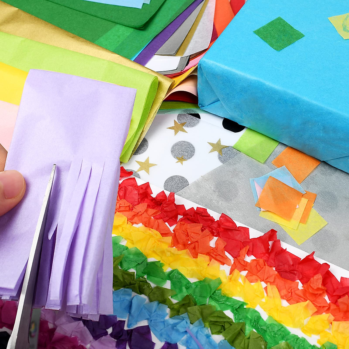 400 Sheets Tissue Paper Bulk for Gift Bags, 40 Assorted Colored Tissue Paper for Crafts, Multicolor Tissue Paper for Gift Wrapping, Small Business Packaging, Art Tissue Paper 8 x 11.5