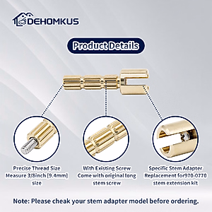 DEHOMKUS 2Pcs Stem Adapter Replacement for 970-0770 Plumbing Equipment - Compatible with Pfister Bath Faucet - Shower Handle Stem Extension Tub and Faucet Accessories Valve Extender Trim Repair
