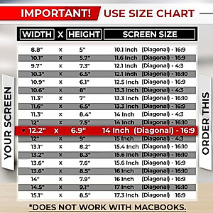 SightPro 14 Inch 16:9 Laptop Privacy Screen Filter - Computer Monitor Privacy Shield and Anti-Glare Protector