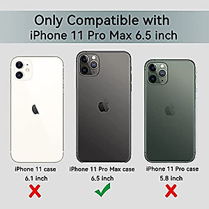 COOLQO Compatible with iPhone 11 Pro Max Case, and [2 x Tempered Glass Screen Protector] Clear 360 Full Body Coverage Hard PC+Soft Silicone TPU 3in1 Shockproof Protective Phone Cover
