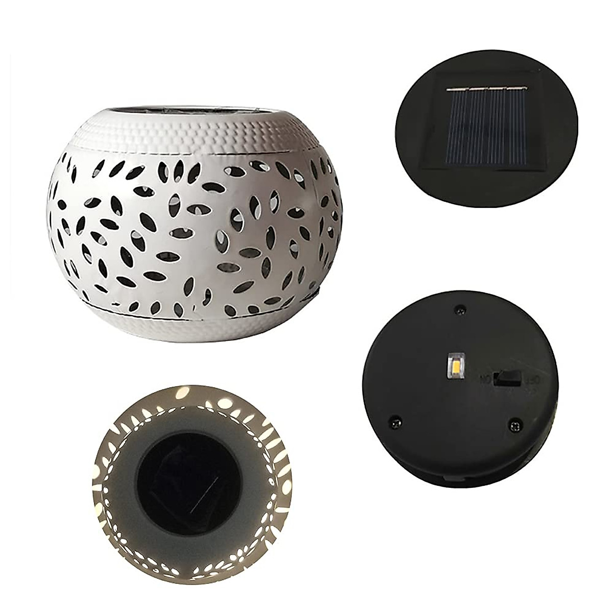 BWWNBY Solar Table Lantern, Outdoor Waterproof Dancing Flickering Flame Solar Powered LED Light, Desktop Decorative Lamp Auto On/Off Lighting Dusk to Dawn for Garden Pathway Yard Patio