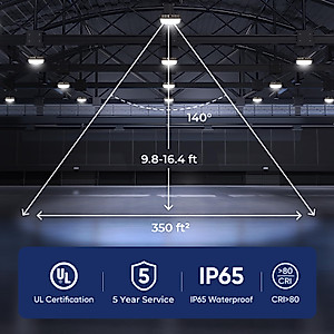 CINOTON 100W LED Barn Light Dusk to Dawn Outdoor Lighting, Black 1 Pack & 60W Outdoor LED Canopy Light 2 Pack