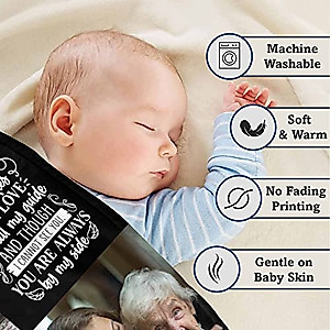 Artsadd Custom Memory Blanket for Loved Ones Lost with Picture, Forever in My Heart Memorial Blanket and Throws Personalized for Loss of Mother Father Dog Sympathy Bereavement Gifts 50x60