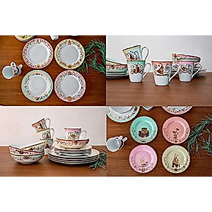 Disney Princess 16-Piece Dinnerware Set | Merida, Pocahontas, Moana, Snow White