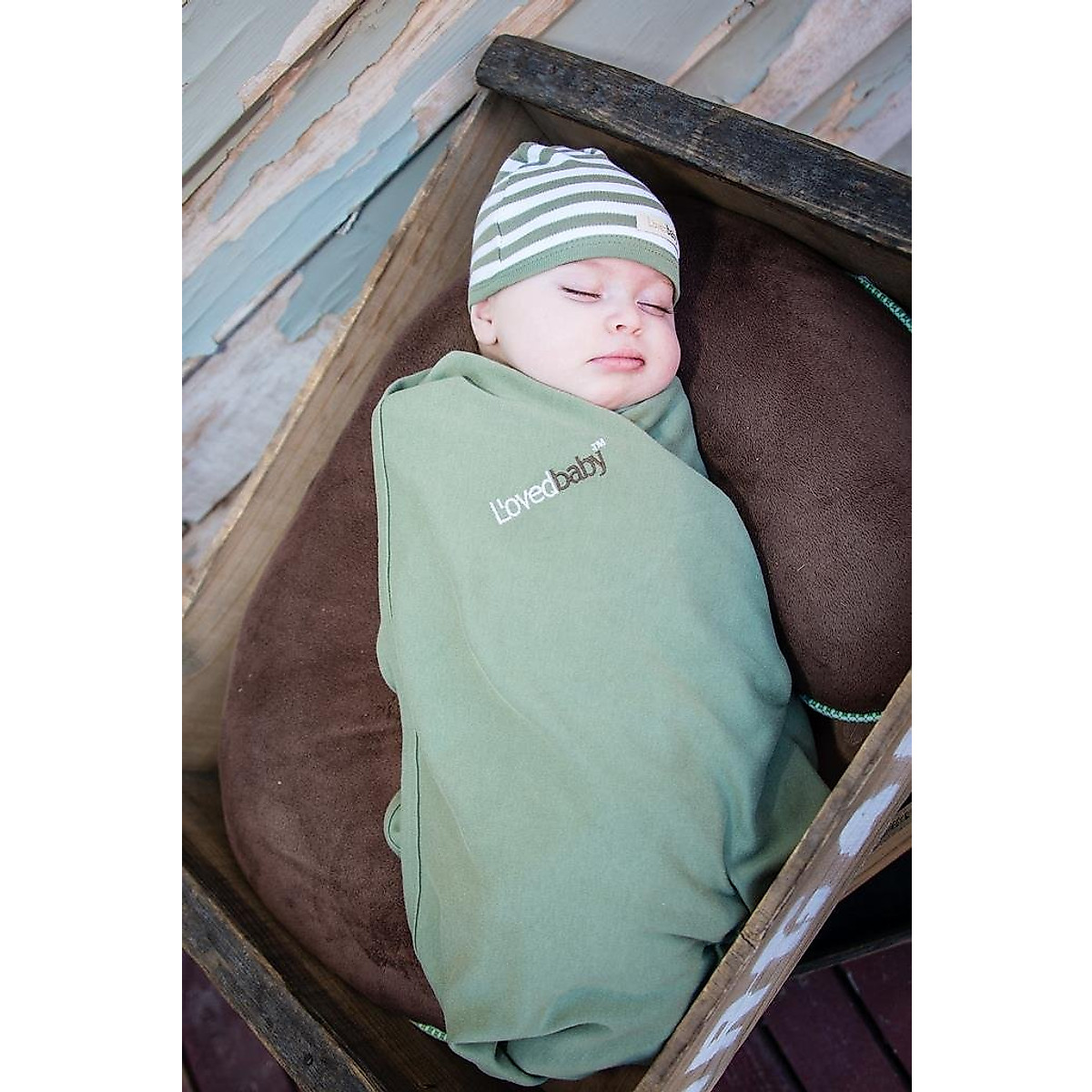 L'ovedbaby unisex baby Unisex-baby Newborn Organic nursery swaddling blankets, Sage, One Size US