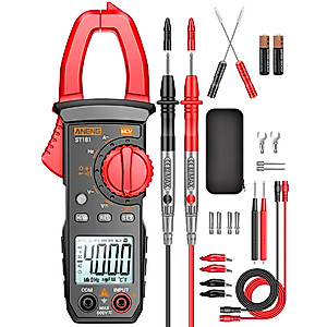 ANENG Digital Clamp Meter Multimeter Tester 4000 Counts with NCV Amp Ohm Volt Measures AC Current, AC/DC Voltage,Capacitance, Resistance, Diodes, Continuity Frequency Backlight Electrican Tools