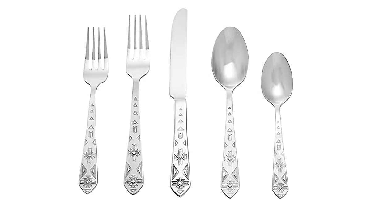 Towle Pueblo 20-Piece Stainless Steel Flatware Set for 4 | Elegant ...