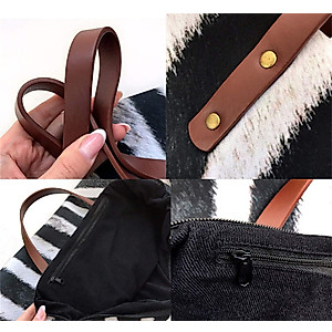 ZFRXIGN Colorful Puppy Paw Print Handbags and Wallets Sets for Women Teen Girls Top Handle Bag Casual Work Street School Shoulder Bag Tote Purse Black