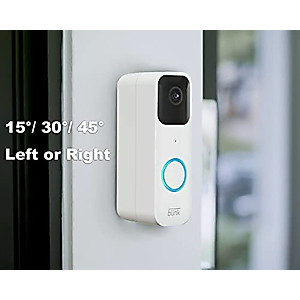Blink Doorbell Mount, Adjustable (15 to 45 Degrees) Corner Kit for Blink Video Doorbell, Wide Viewing Angle Mount (Blink Doorbell is NOT Included)
