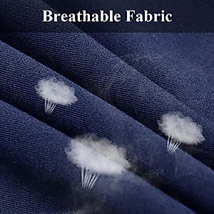 GANSANRO Mens Jogger Sweatpants, Men's Slim Fit Workout Athletic Pants, Navy Blue Sweatpants for Men with Pockets, Medium