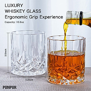 PONPUR Boss Gifts for Men, Decanter Set with Stones & Glasses, Best Boss Day Birthday Gift, Office Farewell Gifts for Boss, Mentor, Manager, Leader, Unique Christmas Presents