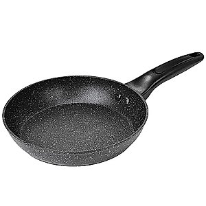 Nonstick Frying Pan Skillet,8 Inch Non Stick Granite Fry Pan Egg Pan Omelet Pans,Stone Cookware Chef's Pan with Heat-Resistant Handle,100% APEO&PFOA Free,Induction Compatible