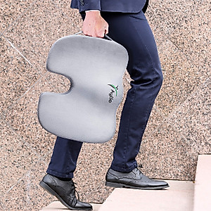 Aylio Lower Back Relief Cushion - Butt and Hip Support Cushion for Office Chair - Ergonomic Tailbone Pillow Promotes Healthy Posture - Coccyx Sciatica Seat Cushion