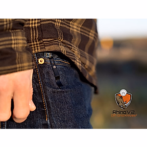 Off-Grid Knives - Rhino V2 with 154CM Steel, Textured G10, Tumbled Black Finish, Large Folding EDC Knife, Ceramic Ball Bearings, HRC 61, Deep Pocket Carry (Blackout)