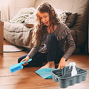 Baluue 1pc Floors Shower Portable Handle Basket, Multiuse Basket，hand All- - Utility with and Storage Sundries Versatile Bathroom Commercial Tool Multipurpose Cleaning Caddy Organizer