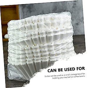 VOSAREA 100 Sheets American Coffee Filter Paper Loose Tea Strainer Cup Unbleached Coffee Filter Wavy Surface Filter Bowl Espresso Tools Coffee Filters Basket Cone Coffee Filter Drink White
