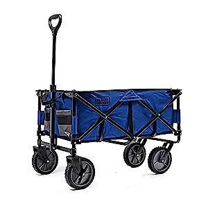 BLACK+DECKER Utility Wagon, Collapsible/Folding Wagon, Blue (BDSTCTBL02)